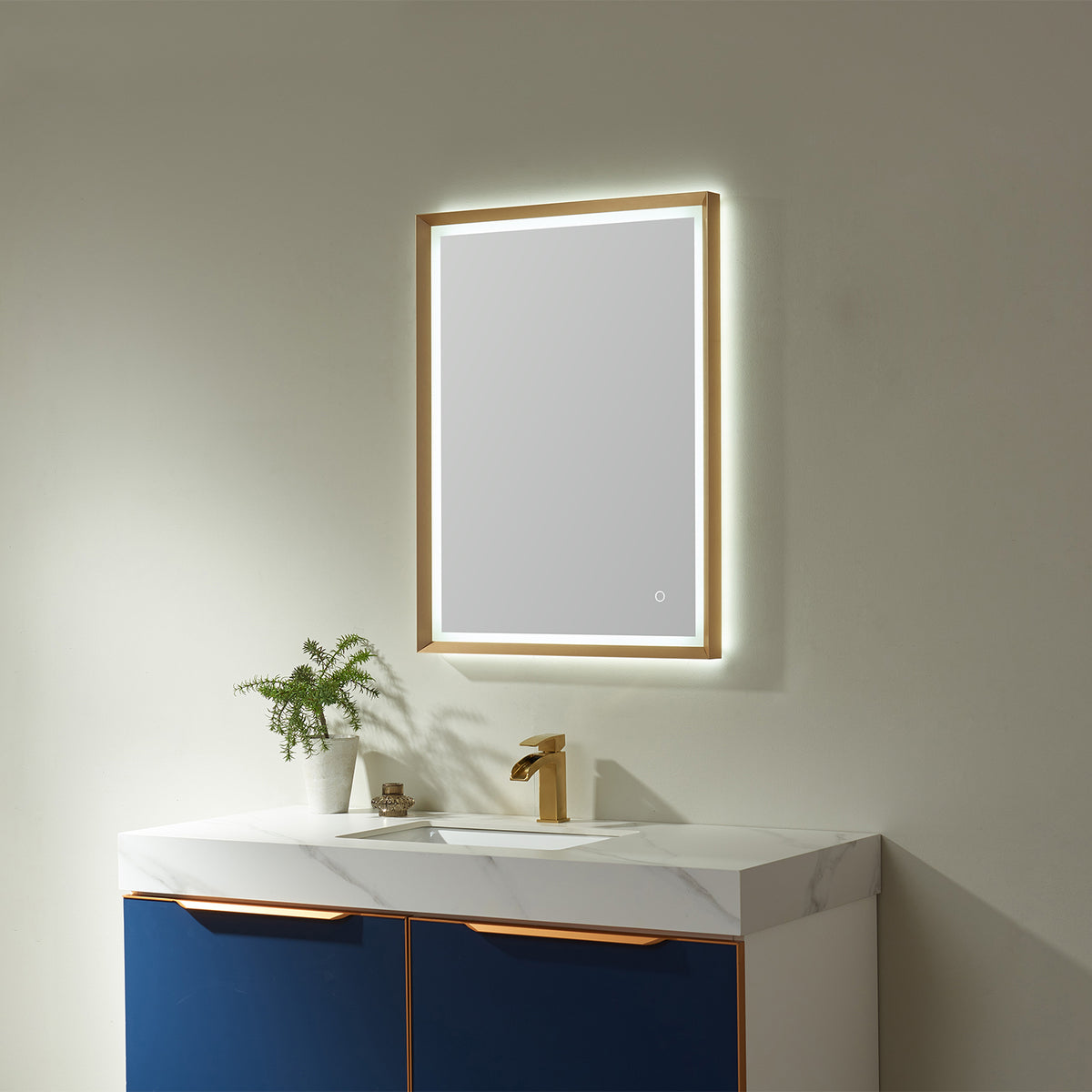 Como Rectangle LED Lighted Accent Bathroom/Vanity Wall Mirror – Vinnova ...